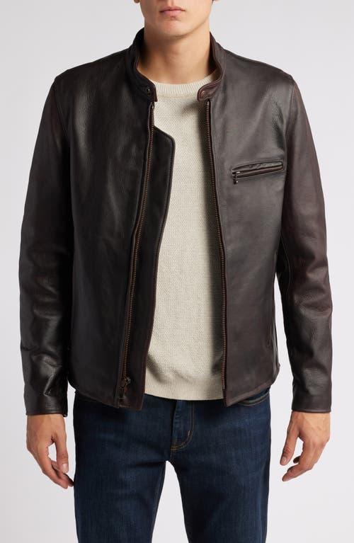 Schott Nyc Café Racer Cowhide Leather Jacket in Black for Men | Lyst Schott Nyc Café Racer Cowhide Leather Jacket in Black for Men | Lyst