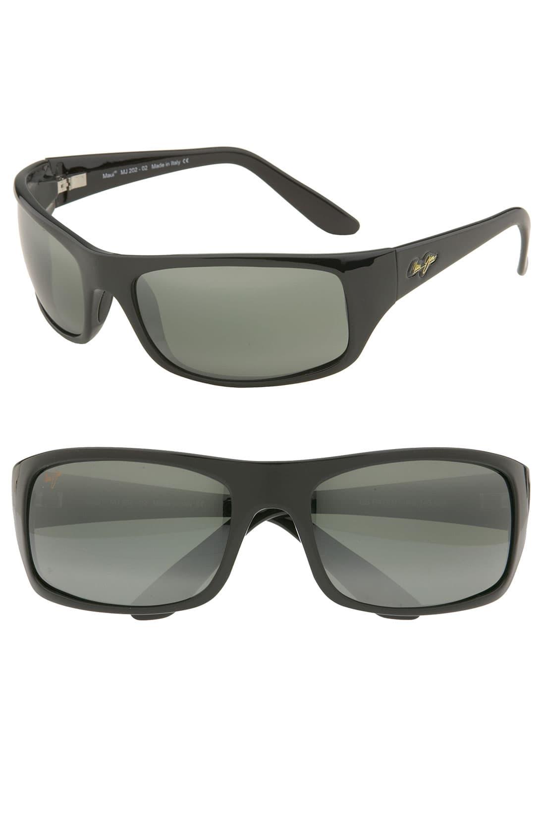 Maui Jim Peahi Polarizedplus2 67mm Sunglasses Gloss Black