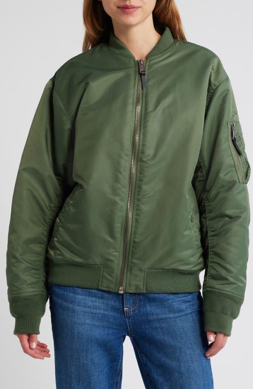 Schott Nyc Nylon Ma-1 Flight Jacket in Green | Lyst