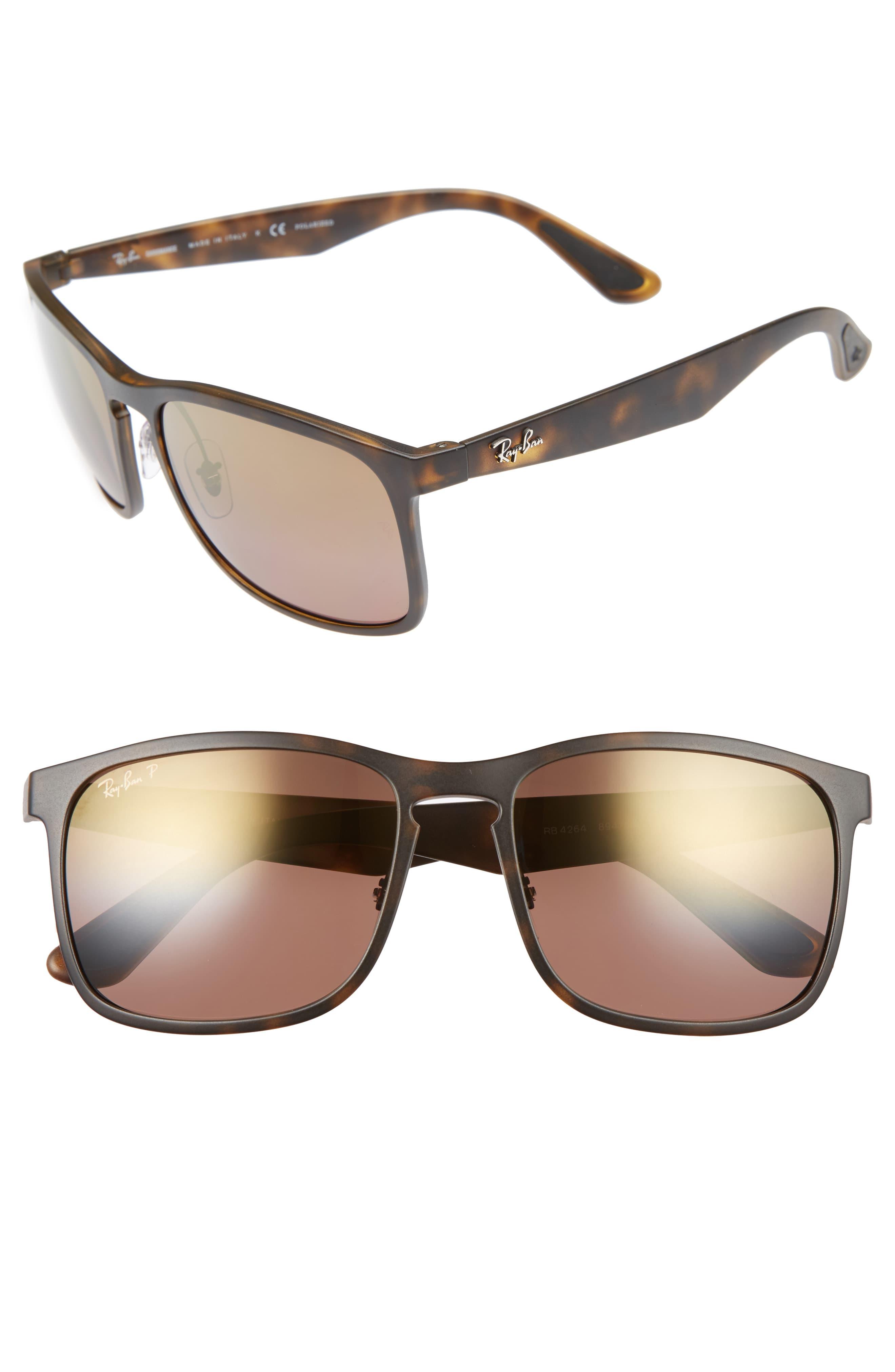 Ray Ban 58mm Chromance Sunglasses In Brown For Men Save 17 Lyst