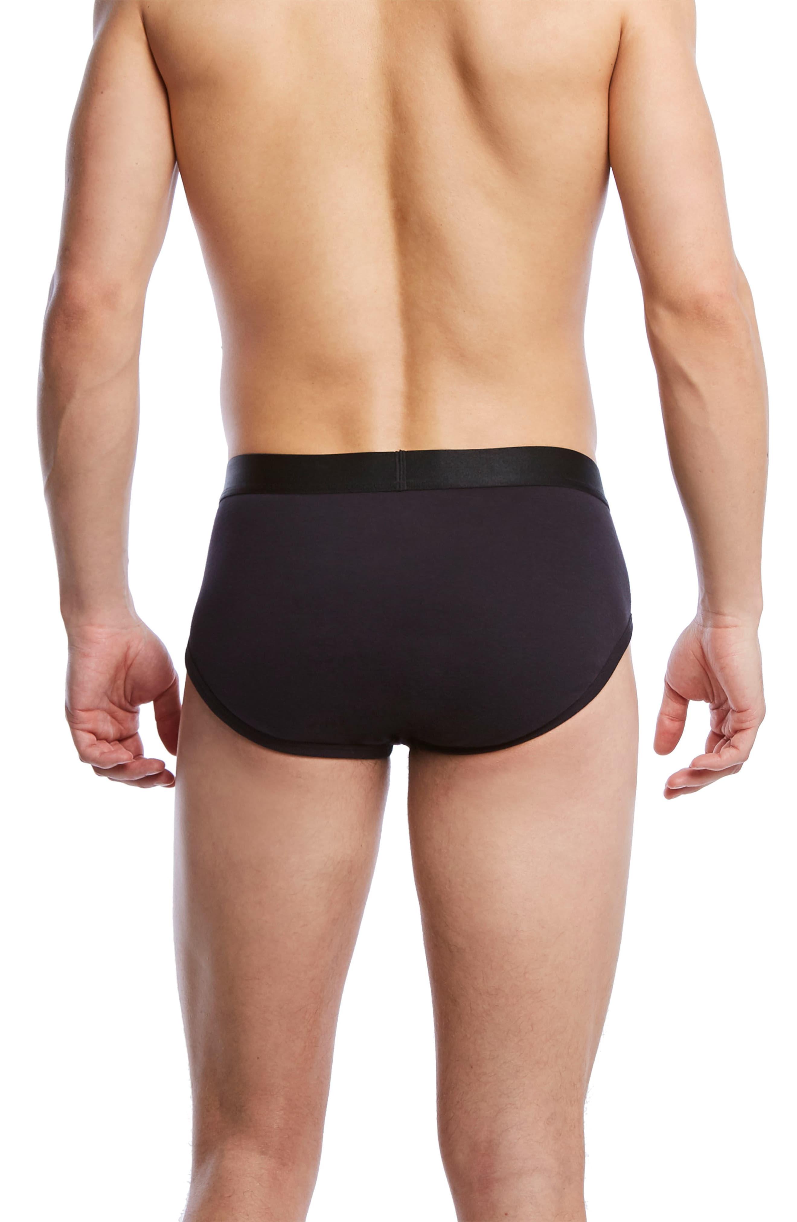 2xist Pima Cotton Contour Pouch Briefs In Black Black Black Black