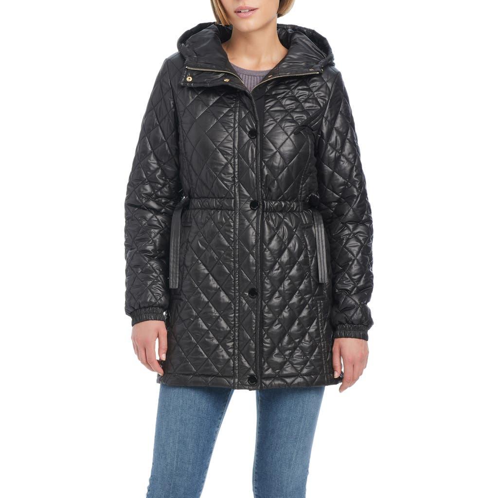 Kate Spade Water Resistant Diamond Quilted Jacket in Black | Lyst
