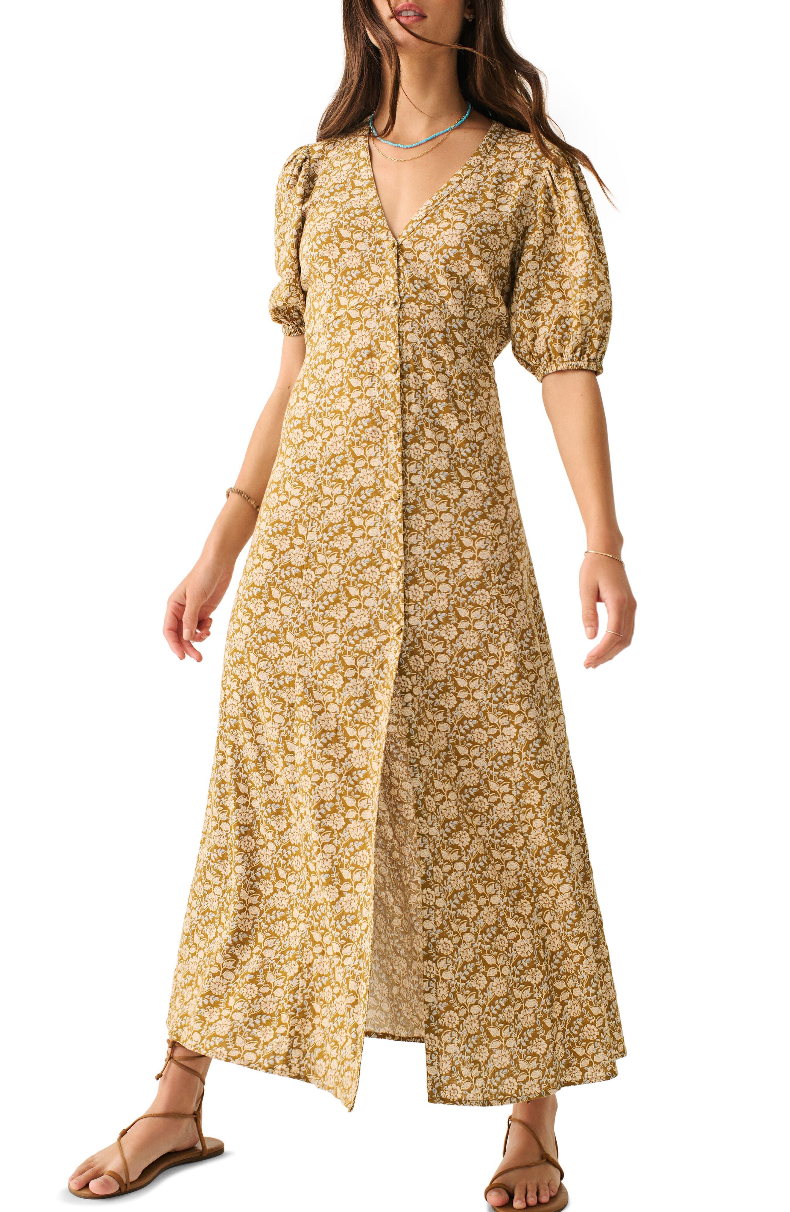 Faherty Havana Floral Linen Blend Maxi Dress in Natural | Lyst Faherty Havana Floral Linen Blend Maxi Dress in Natural | Lyst