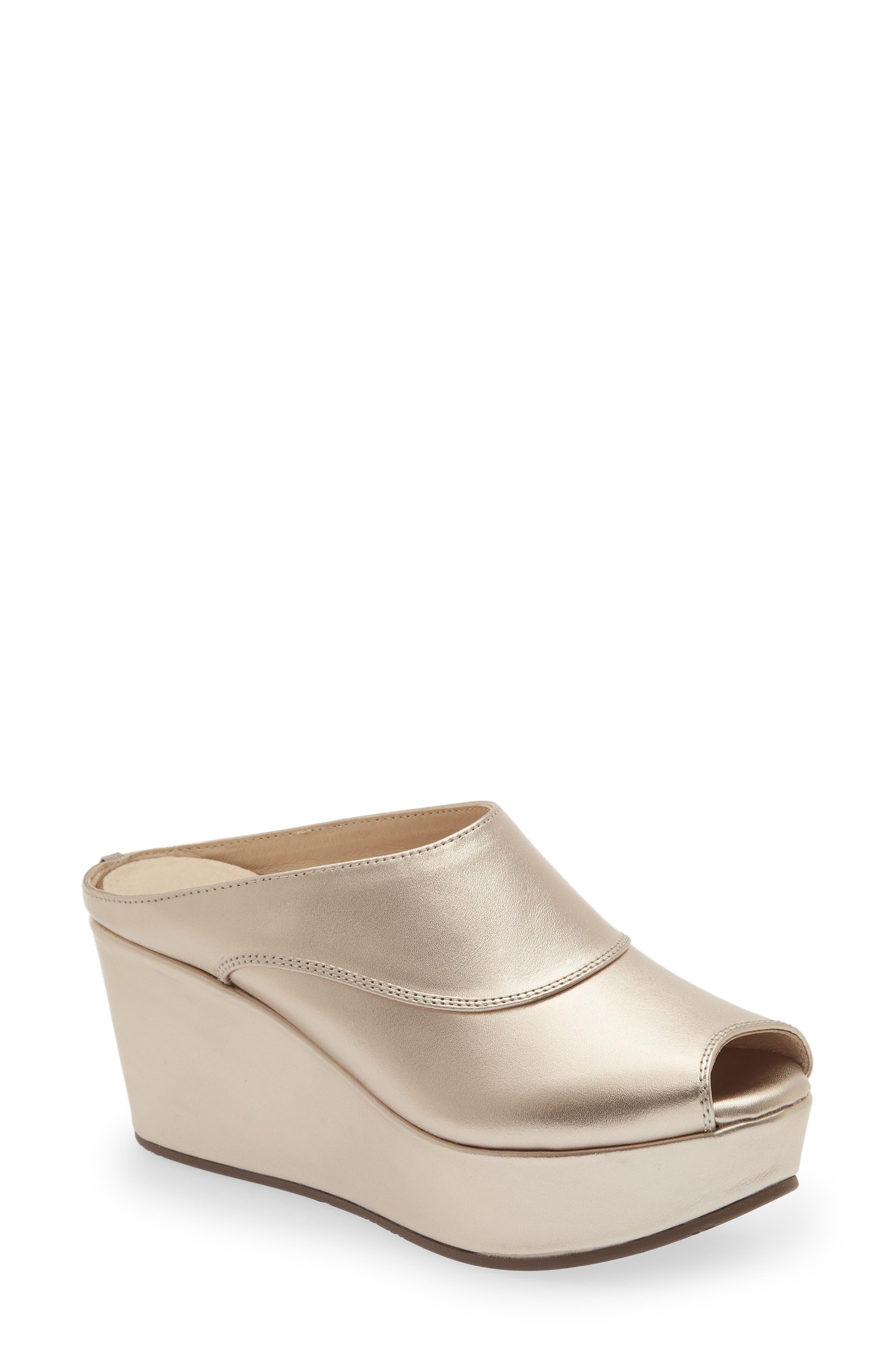 Chocolat Blu Wind Platform Wedge Mule in White | Lyst