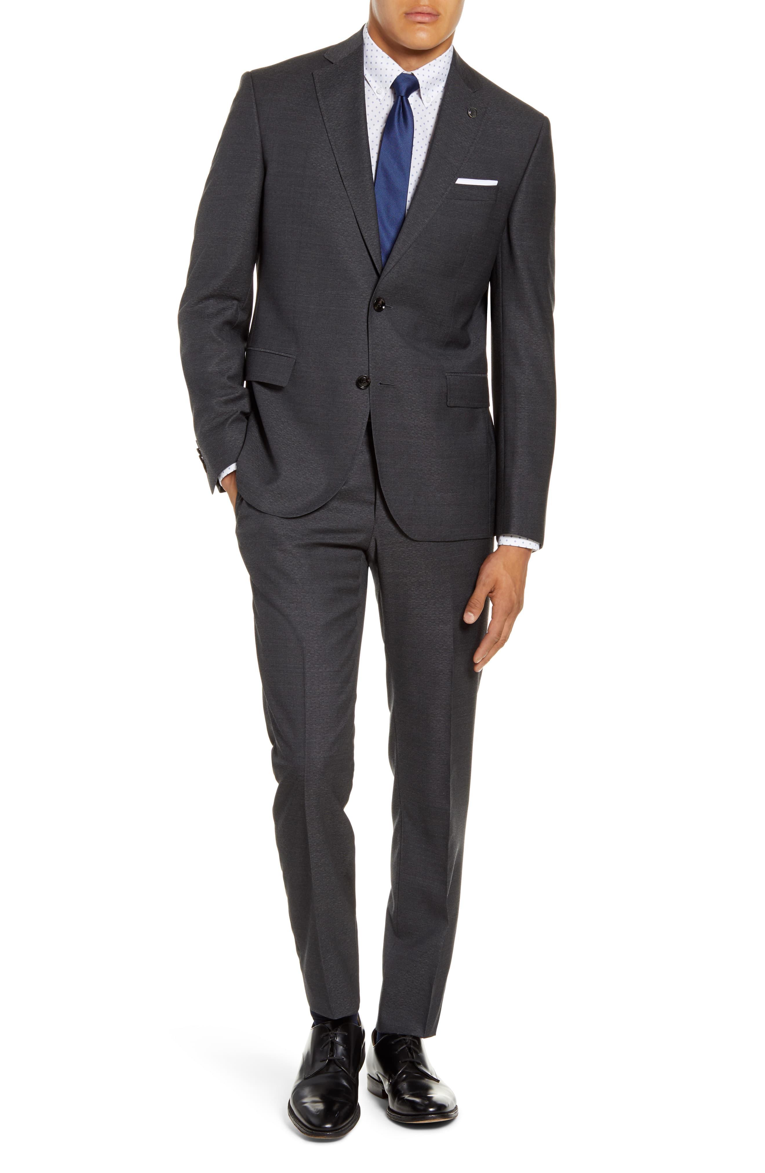 Ted Baker Roger Trim Fit Solid Wool Suit in Grey (Gray) for Men - Lyst