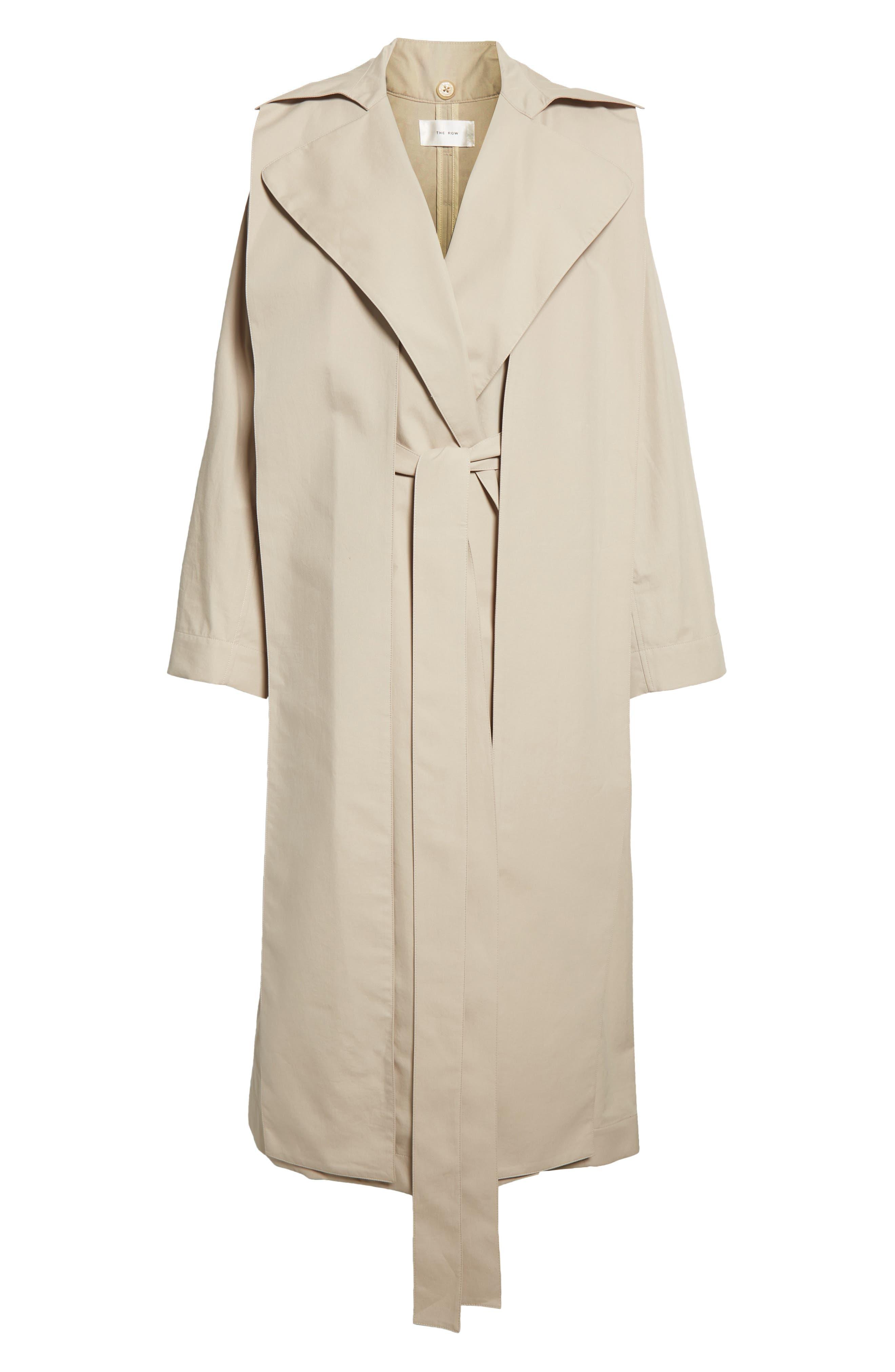 The Row Badva Belted Cotton Trench Coat With Removable Hood In Natural Lyst