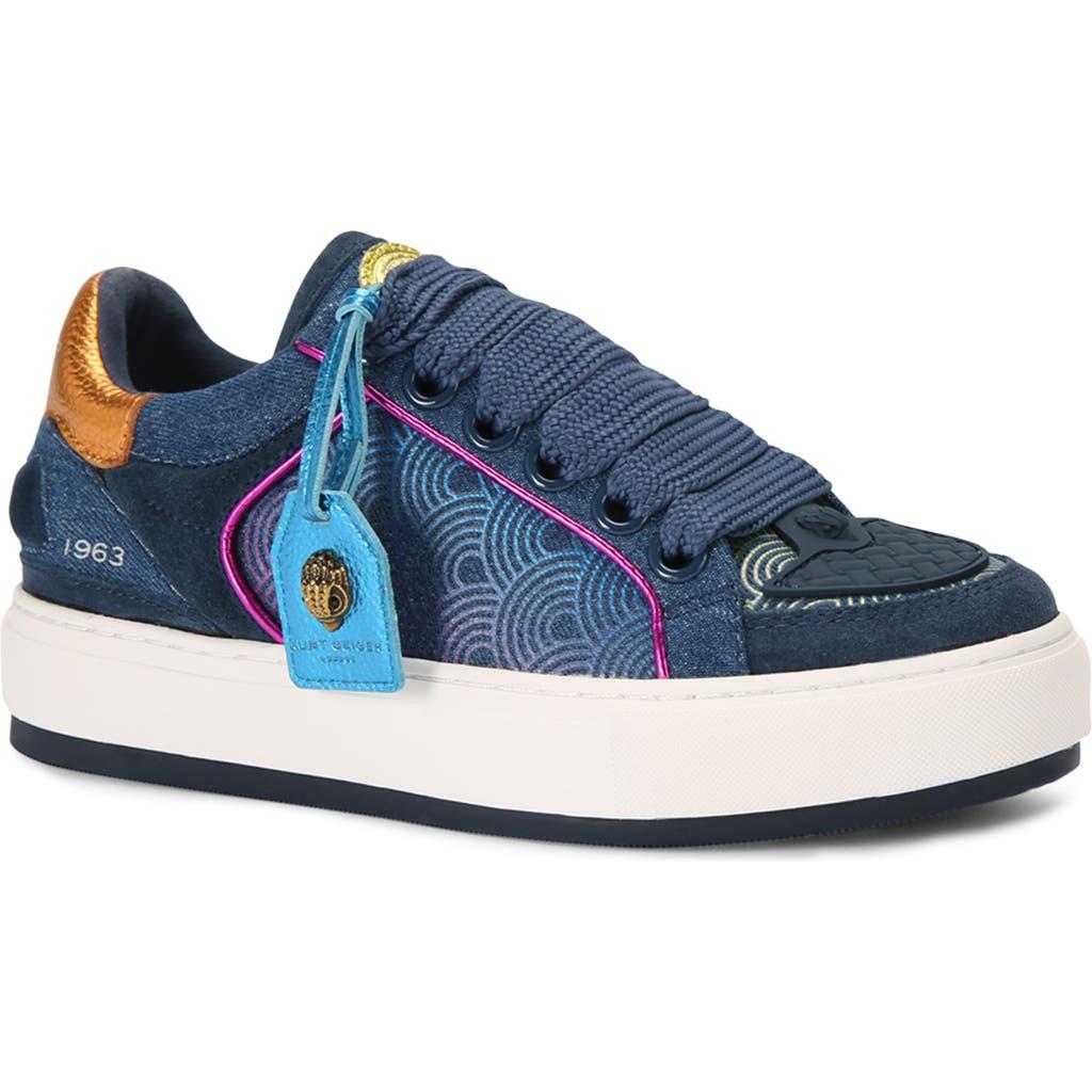 Kurt Geiger Southbank Tag Platform Sneaker in Blue | Lyst