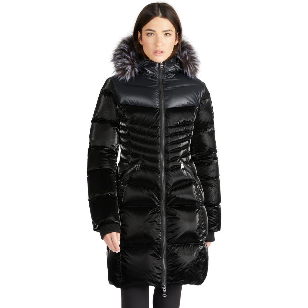 Pajar Faye Quilted Puffer With Fixed Hood And Detachable Hood And Faux Fur Trim in Black | Lyst