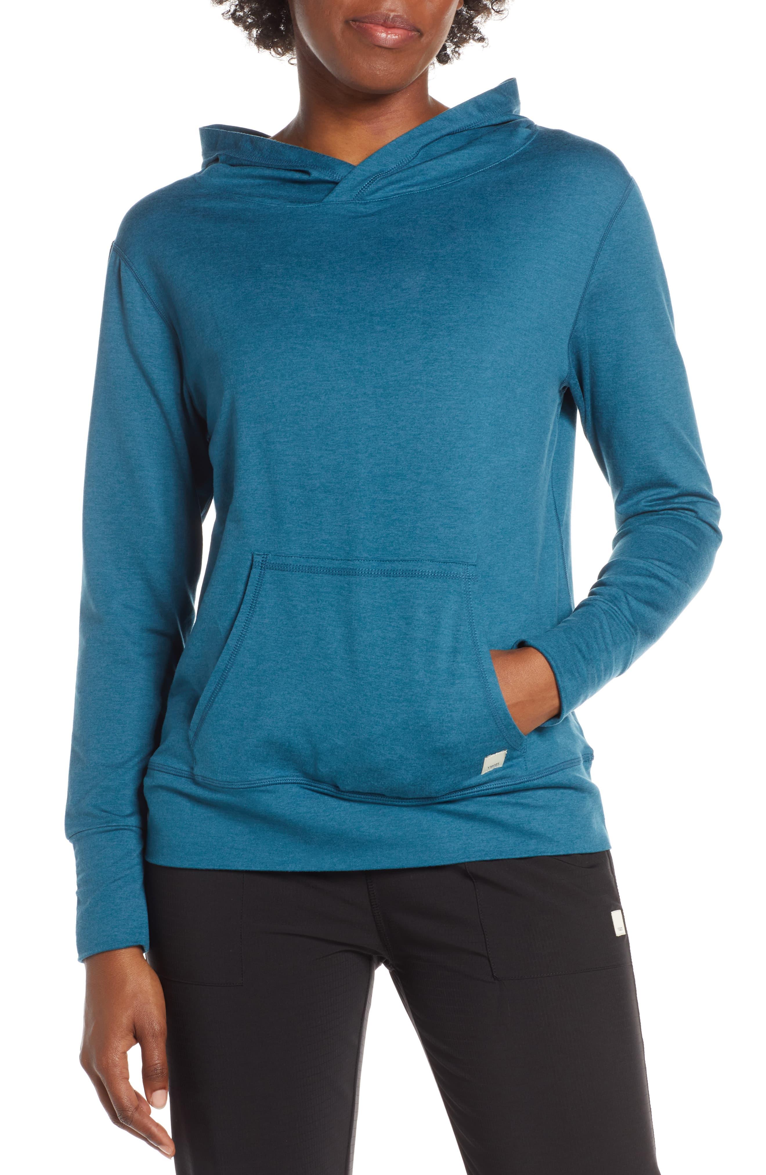 Vuori Halo Performance Hooded Pullover Sweater in Blue - Lyst