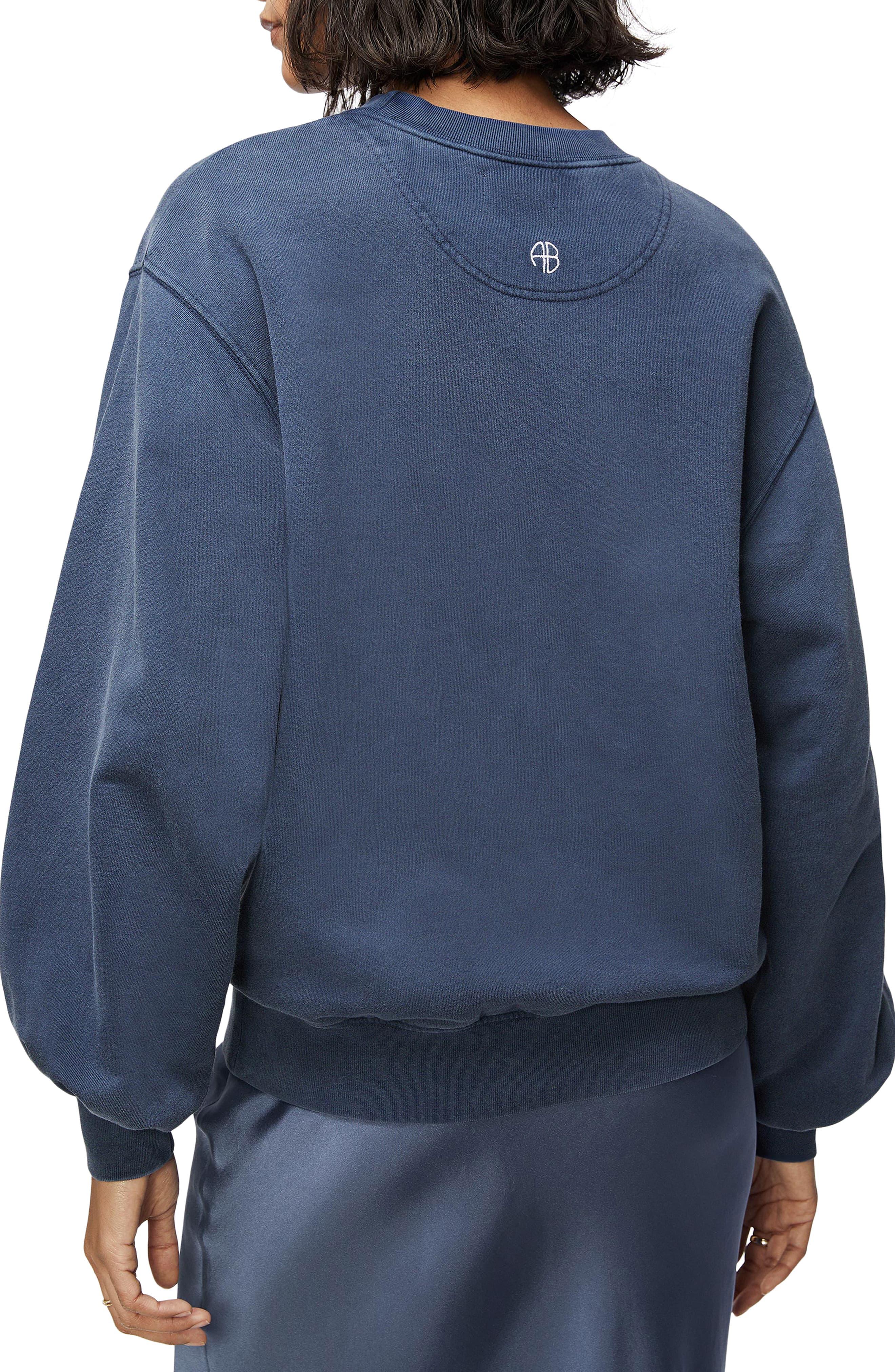 Anine Bing Cotton Esme Sweatshirt in Blue - Lyst Anine Bing Cotton Esme Sweatshirt in Blue - Lyst