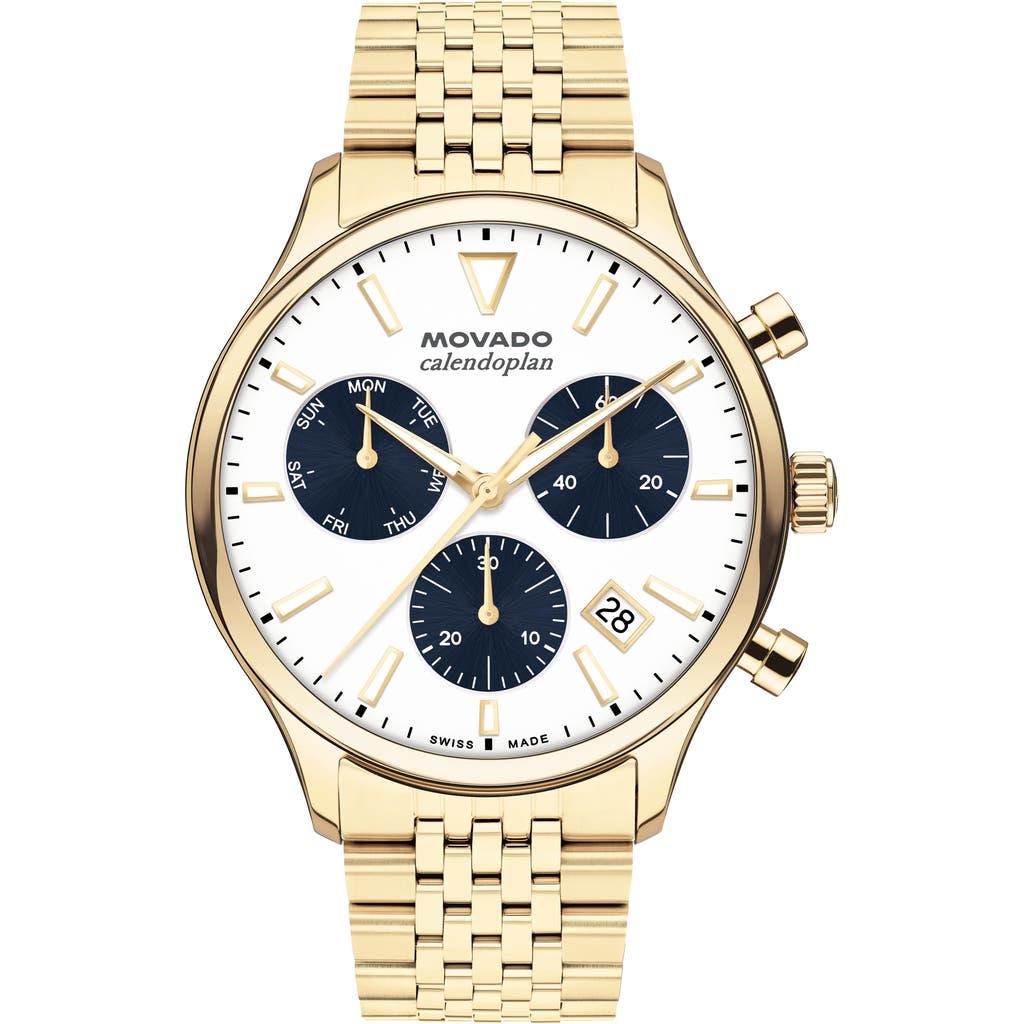 Movado Calendoplan Bracelet Chronograph Watch, 43Mm in Metallic for Men ...