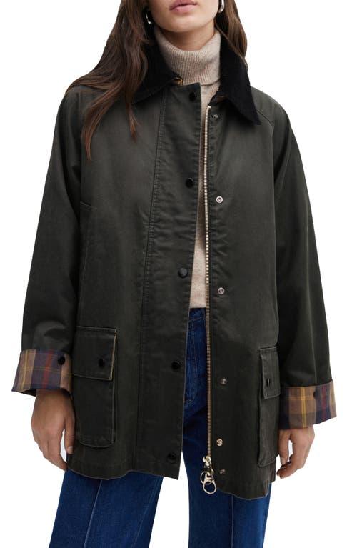 Mango Waxed Effect Jacket in Black | Lyst