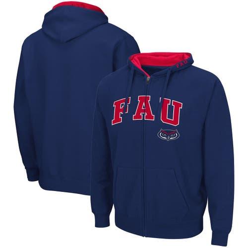 Colosseum Athletics Fau Owls Arch & Logo 3.0 Full-Zip Hoodie in Blue ...