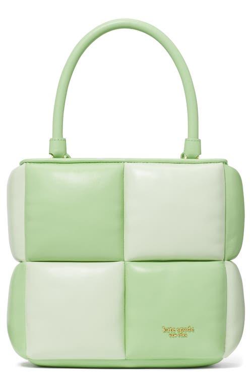 Kate Spade Boxxy Colorblock Quilted Leather Tote in Green | Lyst