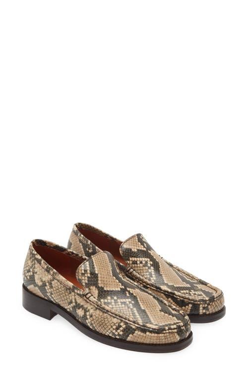 Acne Studios Snakeskin Print Loafer in Brown for Men | Lyst