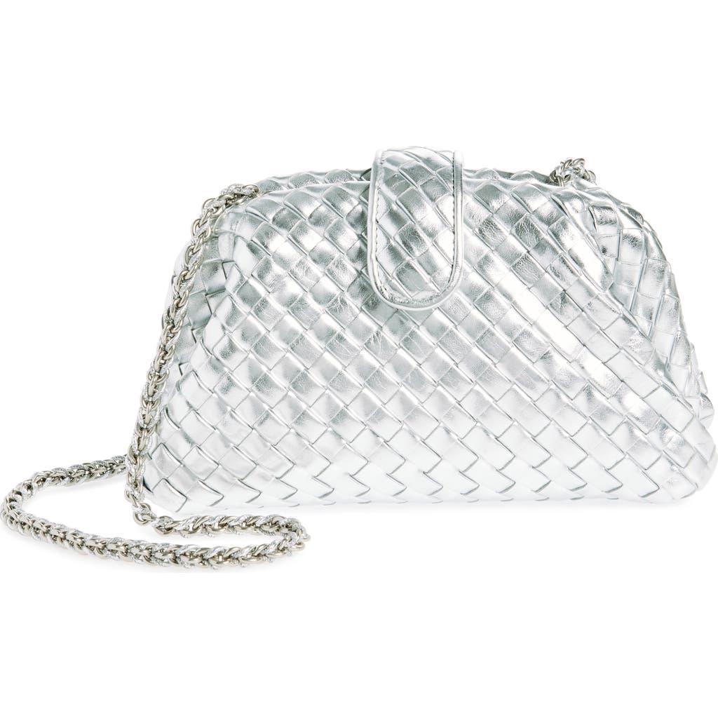 Bottega Veneta Mini Lauren 1980 Intrecciato Metallic Leather Clutch | Lyst