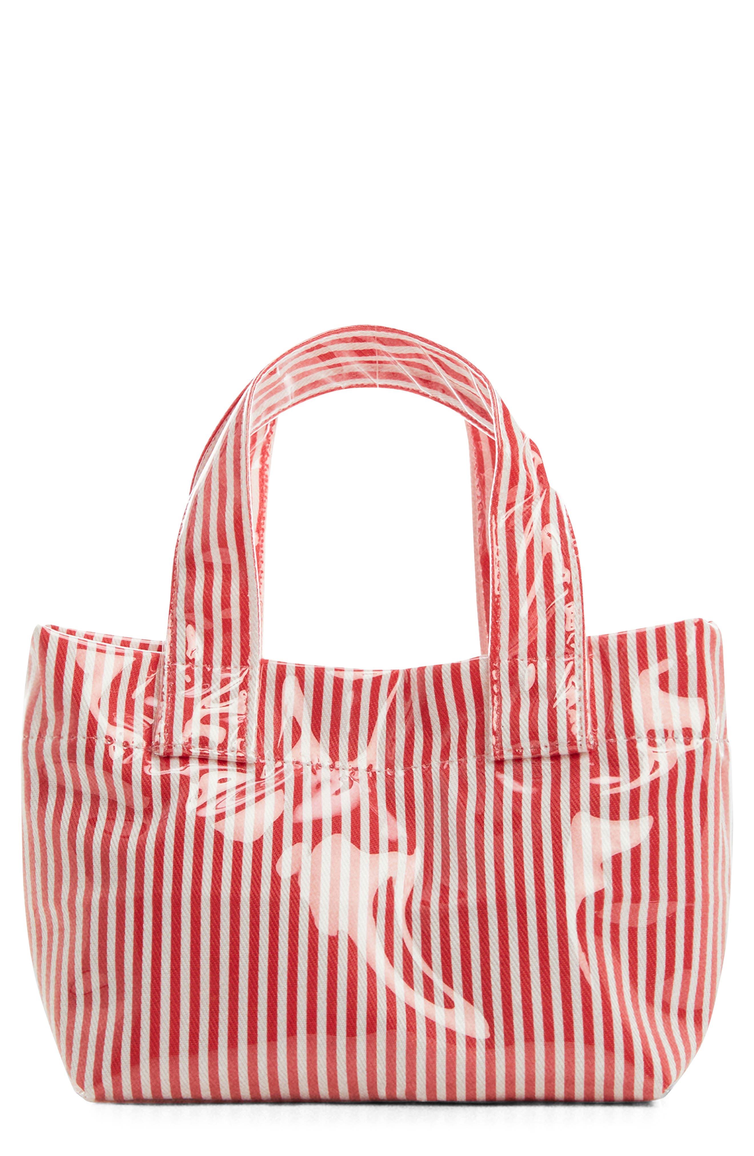 Mango Stripe Tote in Red | Lyst