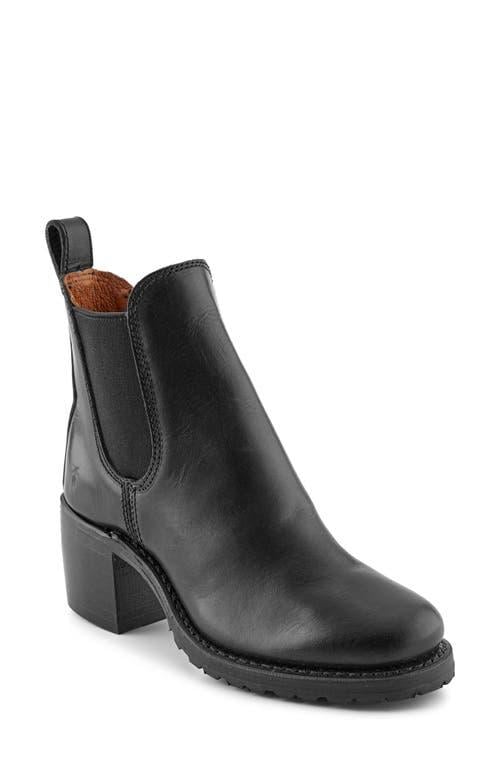 Frye Sabrina Block Heel Chelsea Boot in Black | Lyst