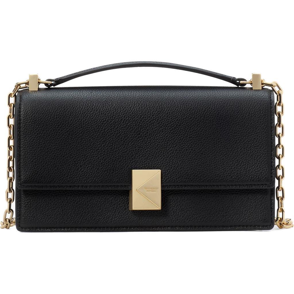 Kate Spade Deco Pebble Leather Convertible Crossbody Bag in Black | Lyst
