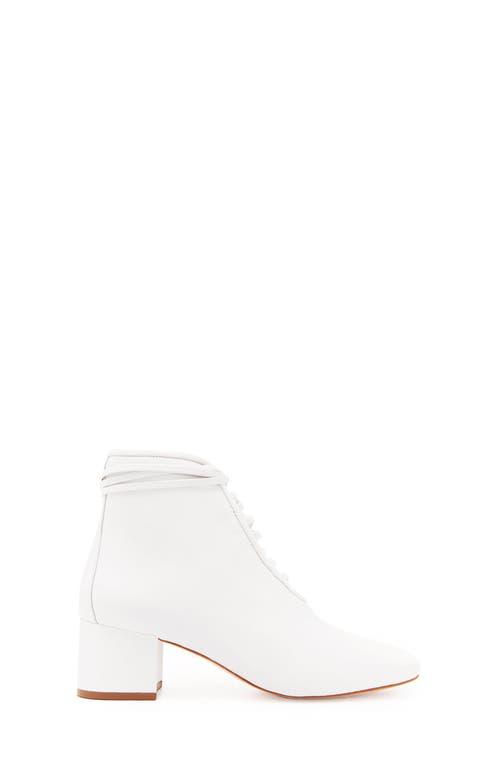 Daniella Shevel Lambskin Leather Cleo Ankle Boots in White | Lyst