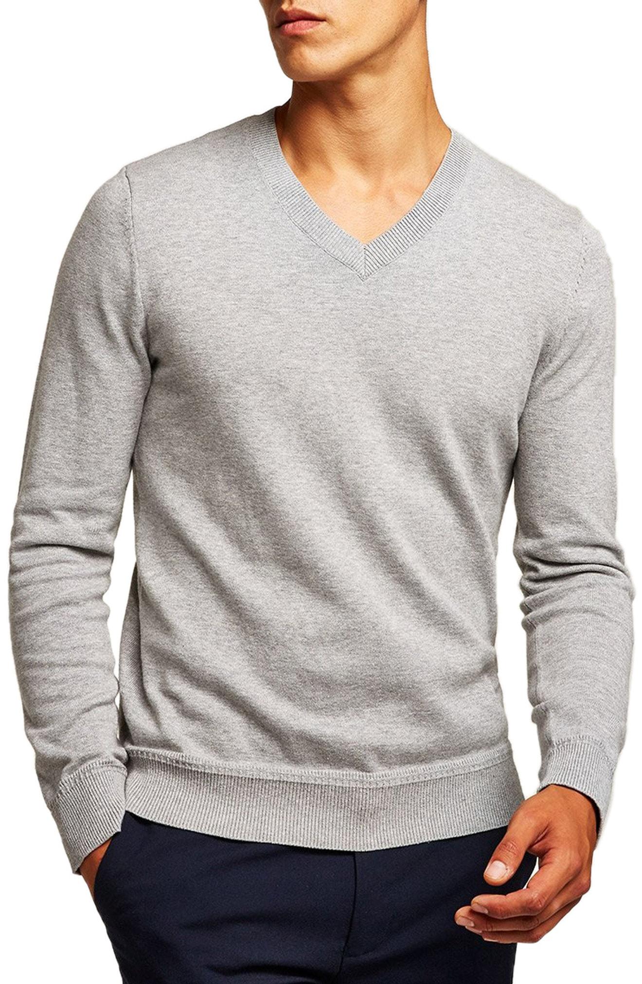TOPMAN Cotton Classic V-neck Sweater in Black for Men - Lyst