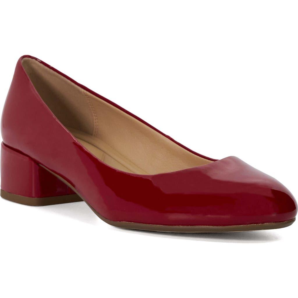 Dune Bracket Almond Toe Pump in Red | Lyst