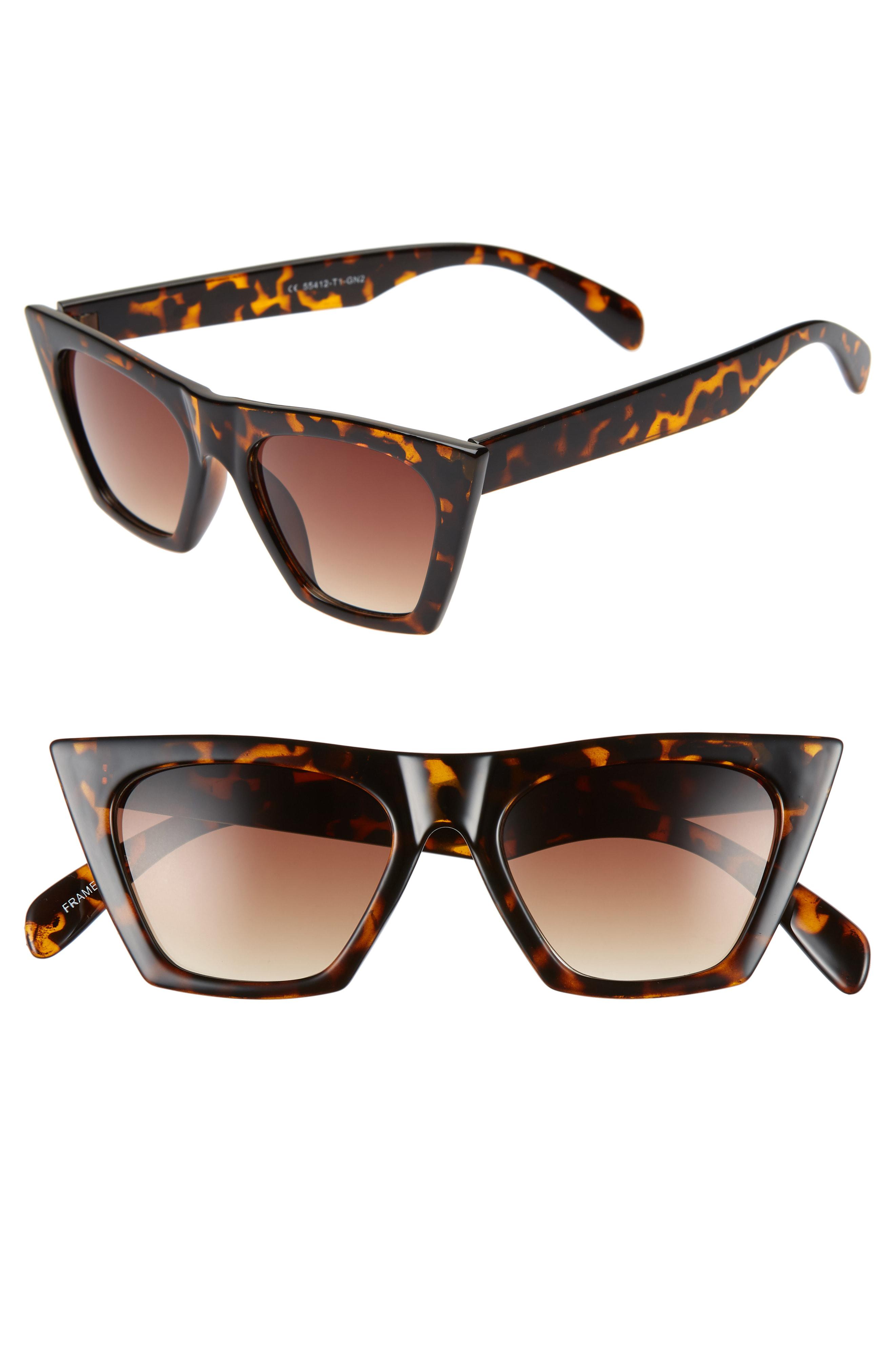 Designer Square Cat Eye Sunglasses