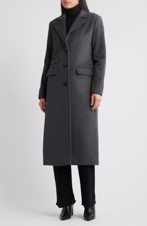 Ralph Lauren Longline Wool Blend Reefer Coat in Gray | Lyst