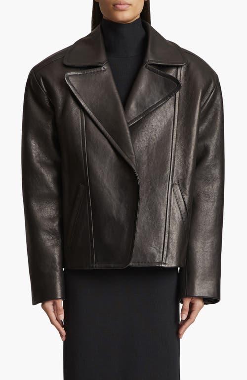 Khaite Oversize Lambskin Open-Front Jacket in Black | Lyst