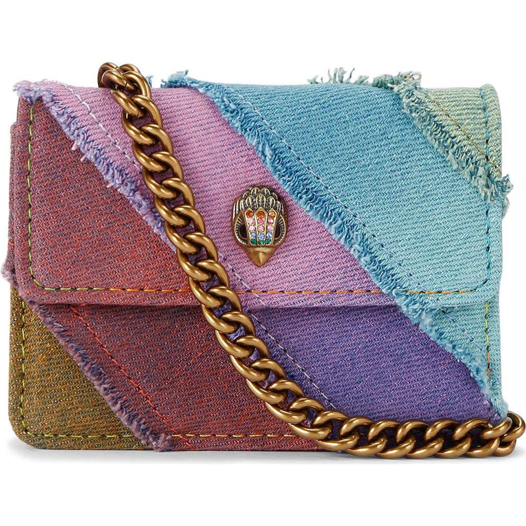 Kurt Geiger Micro Kensington Denim Crossbody Bag in Blue | Lyst