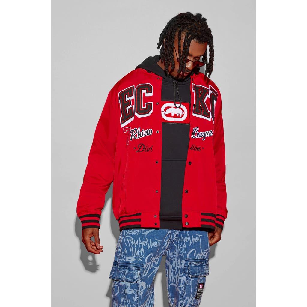 Ecko' Unltd Classic Nylon Varsity Jacket in Red for Men | Lyst