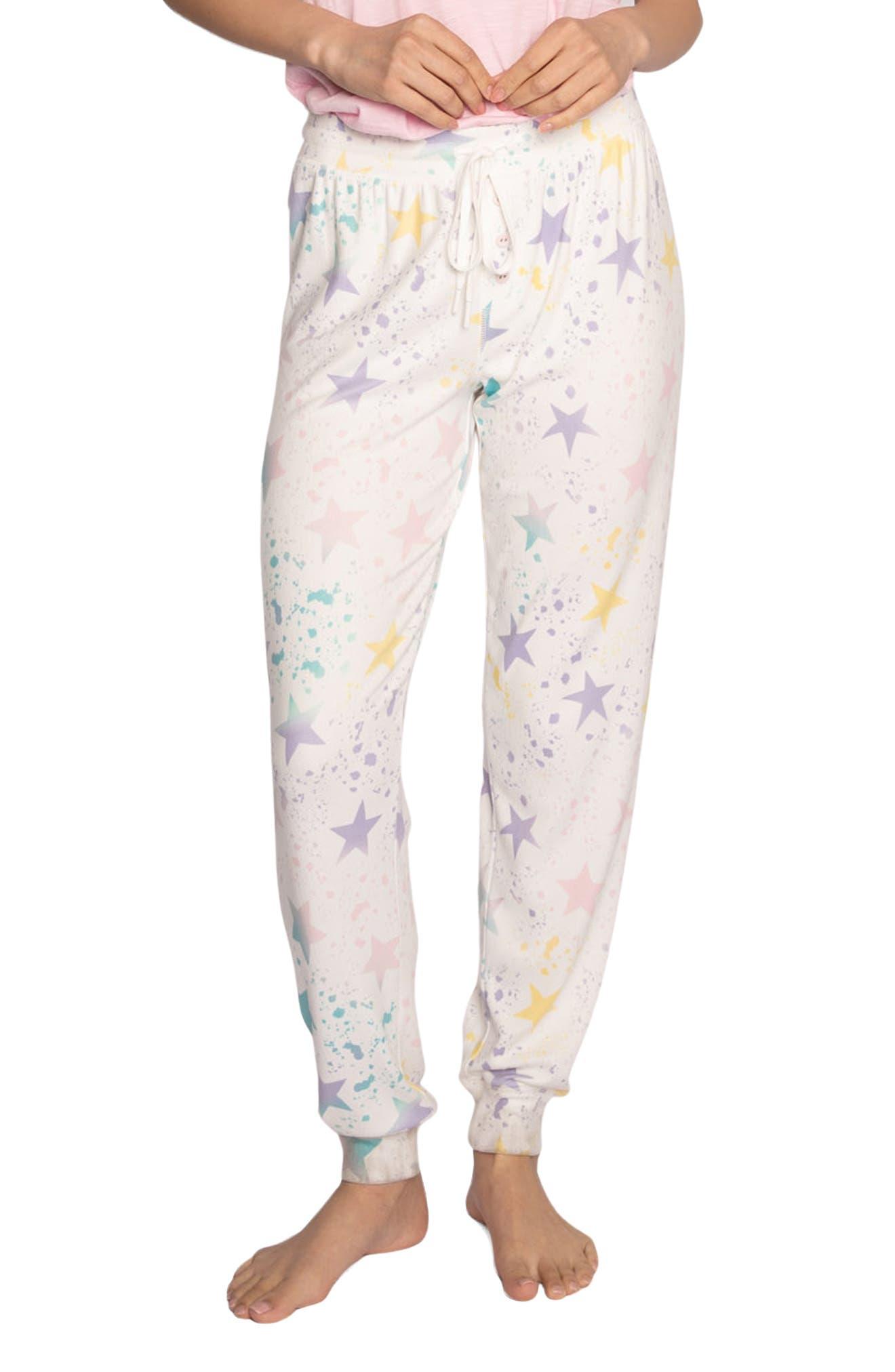 Pj Salvage Star Splat Brushed Banded Pajama Pants in White | Lyst