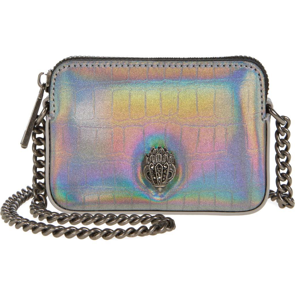 Kurt Geiger Micro Kensington Croc Embossed Faux Leather Camera Bag | Lyst