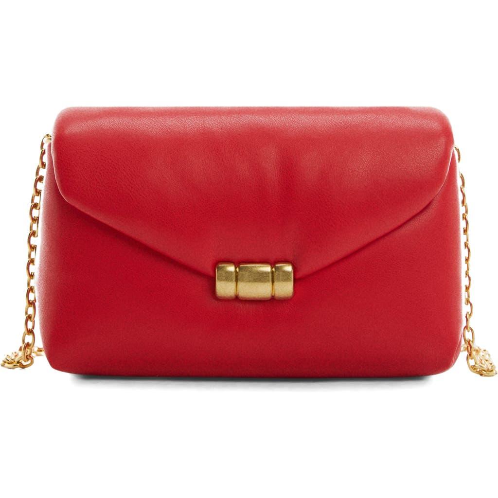 Mango Envelope Faux Leather Crossbody Bag in Red | Lyst