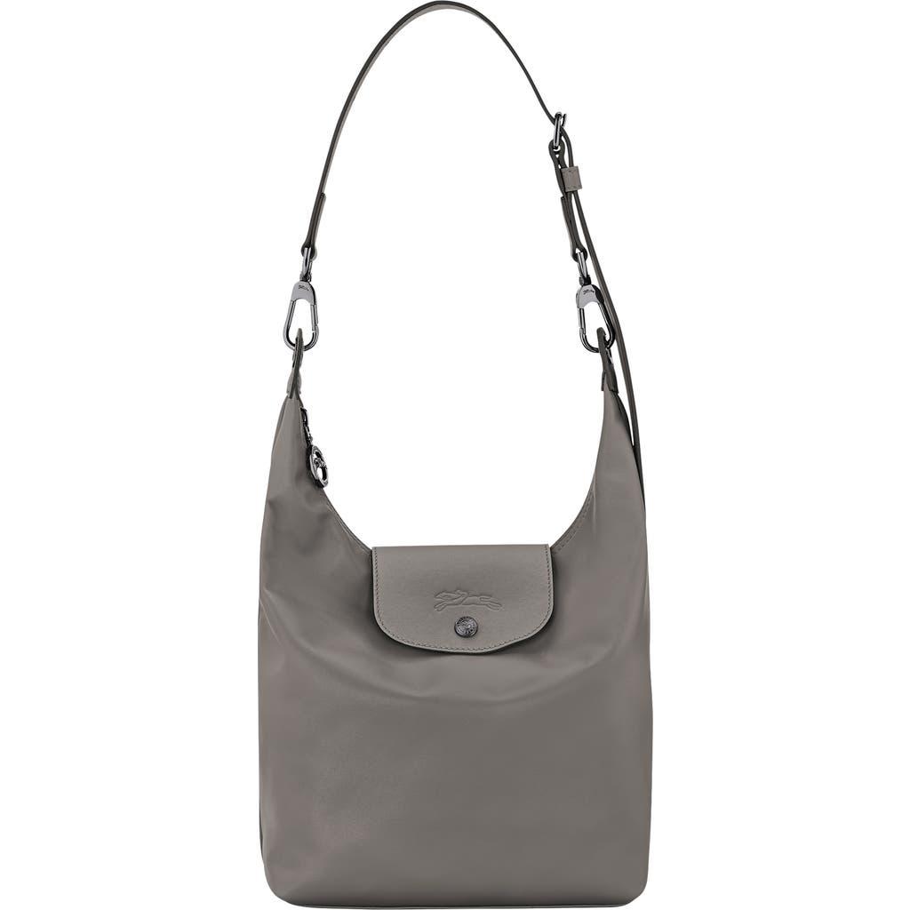 Longchamp Medium Le Pliage Xtra North/South Leather Hobo Bag in Gray | Lyst