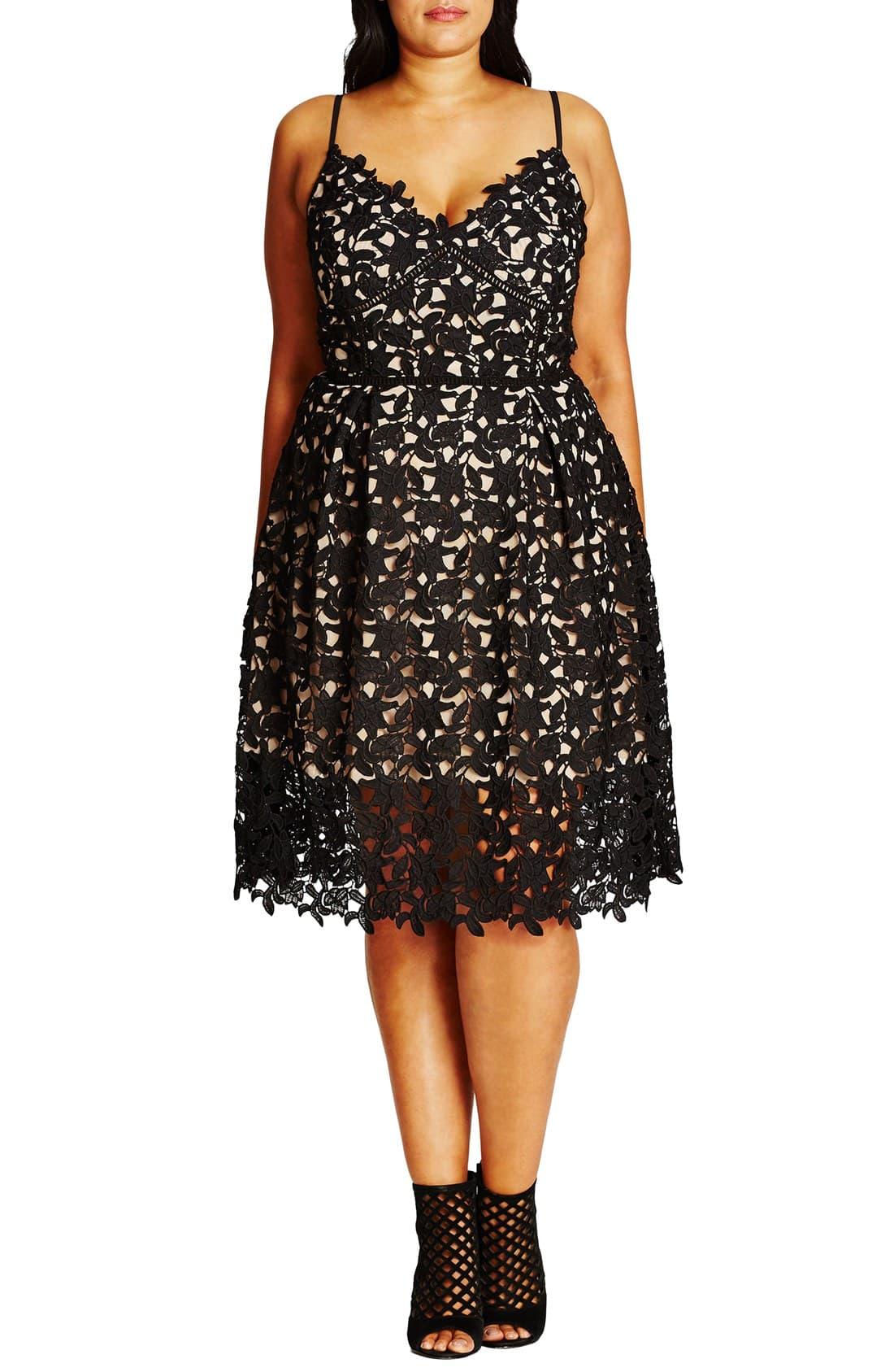 City Chic So Fancy Lace Dress in Black - Lyst