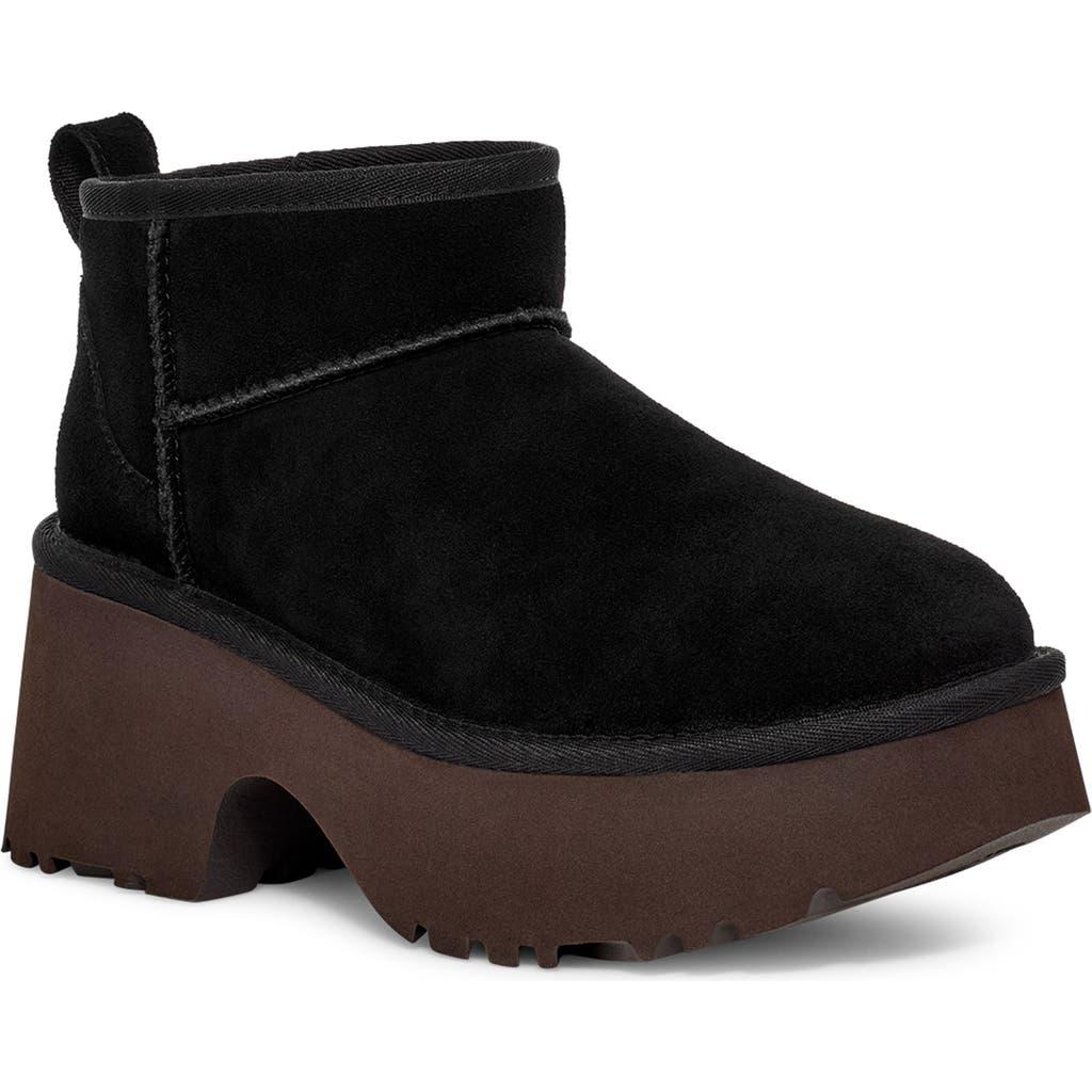 UGG Classic Ultra Mini New Heights Platform Boot in Black | Lyst