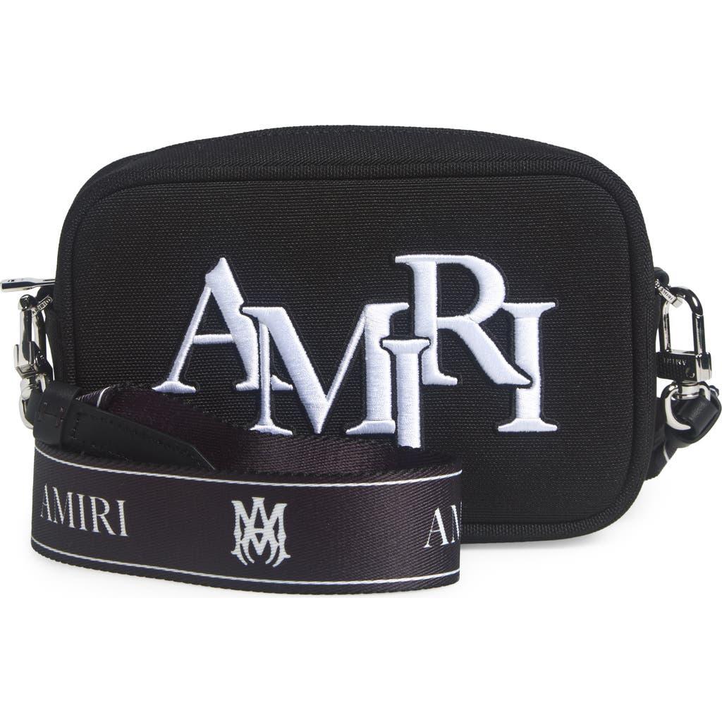 Amiri Staggered Logo Canvas Camera Bag in Black for Men | Lyst