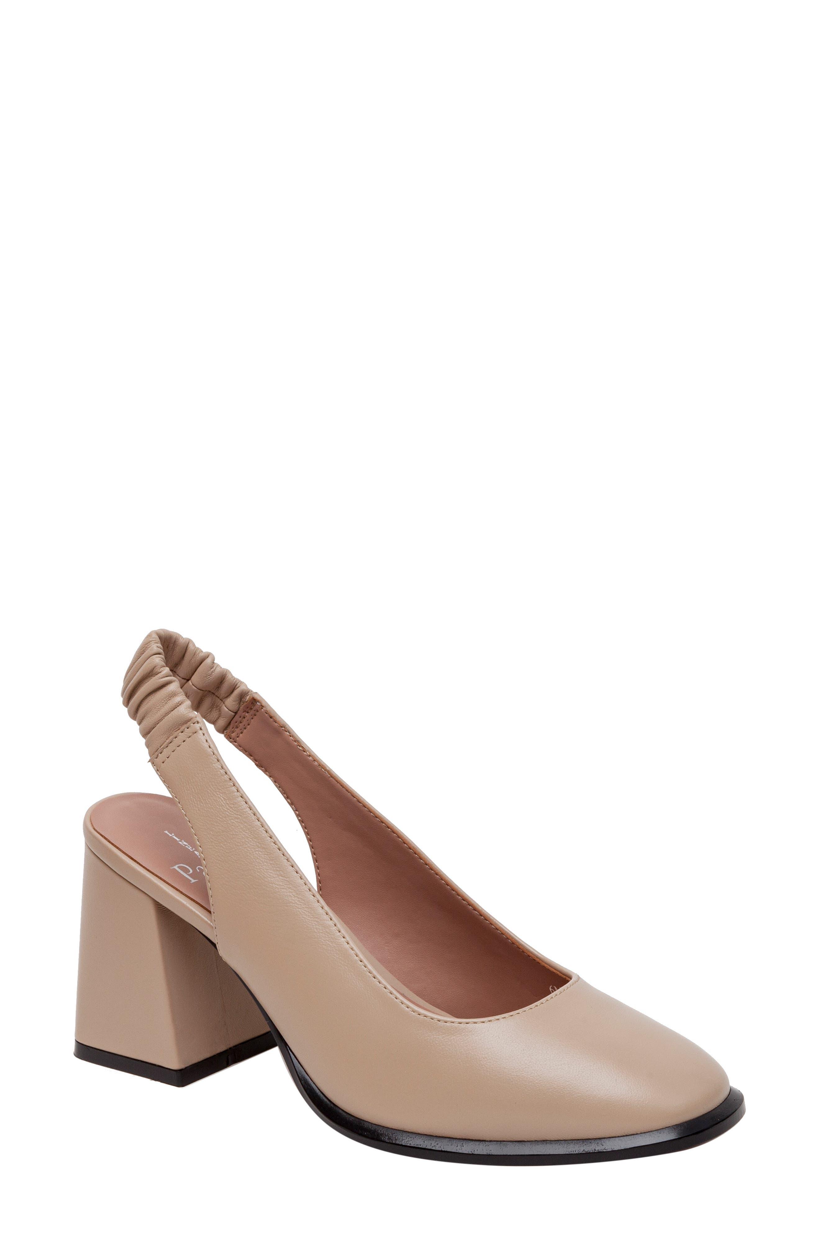 Linea Paolo Giana Block Heel Slingback Pump in Brown | Lyst