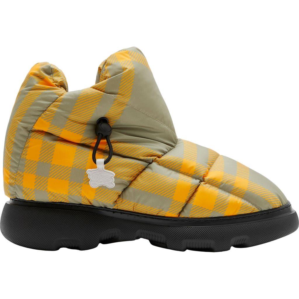 Burberry Chucky Check Puffer Boot in Yellow for Men | Lyst