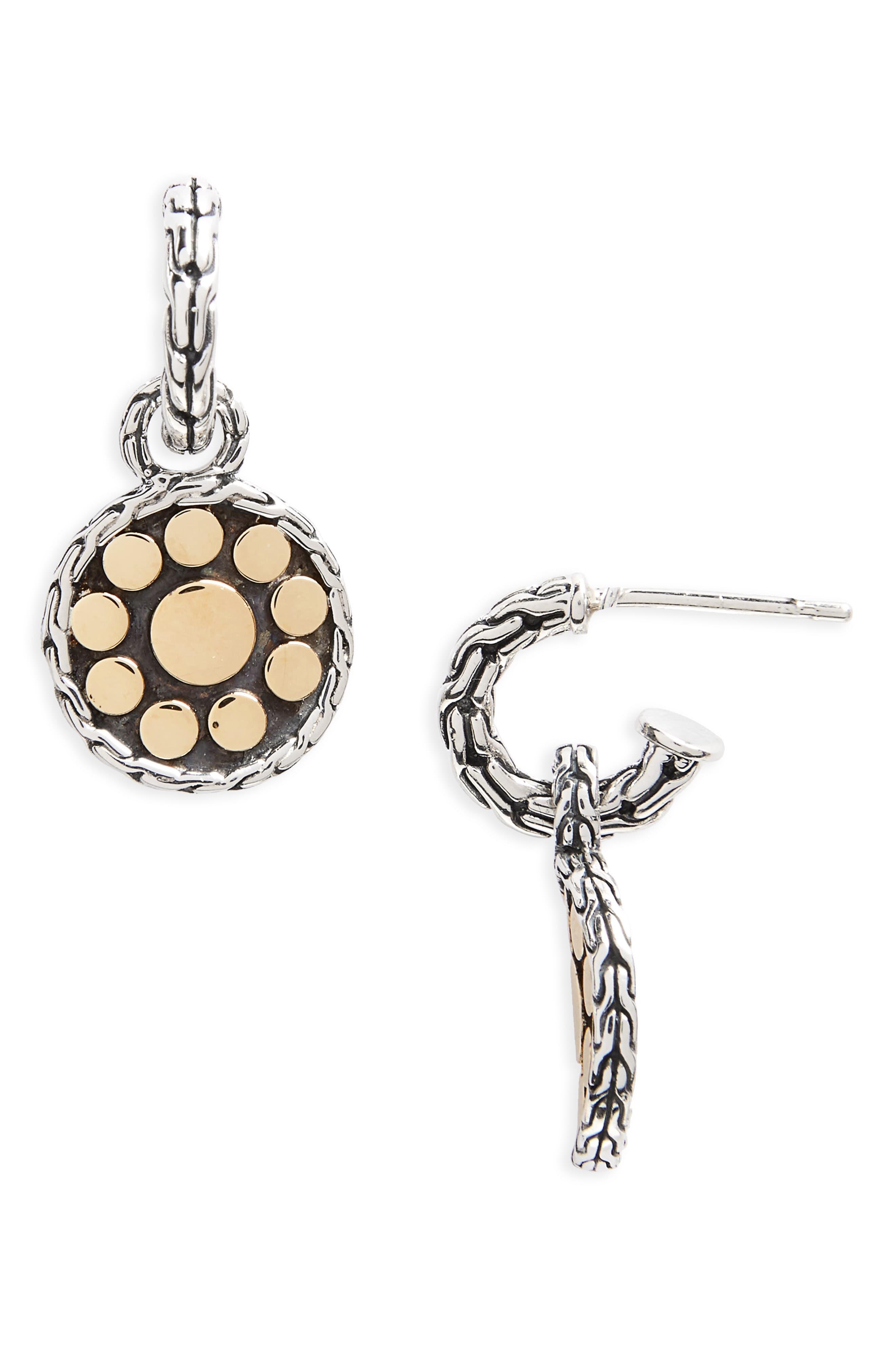 John Hardy Dot Drop Earrings In Sterling Silver Metallic Lyst