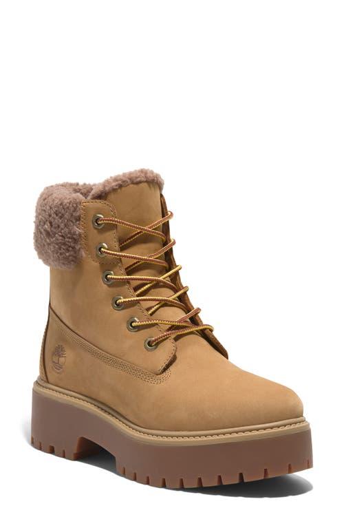 Timberland Stone Street Waterproof Faux Fur Lined Platform Boot in ...