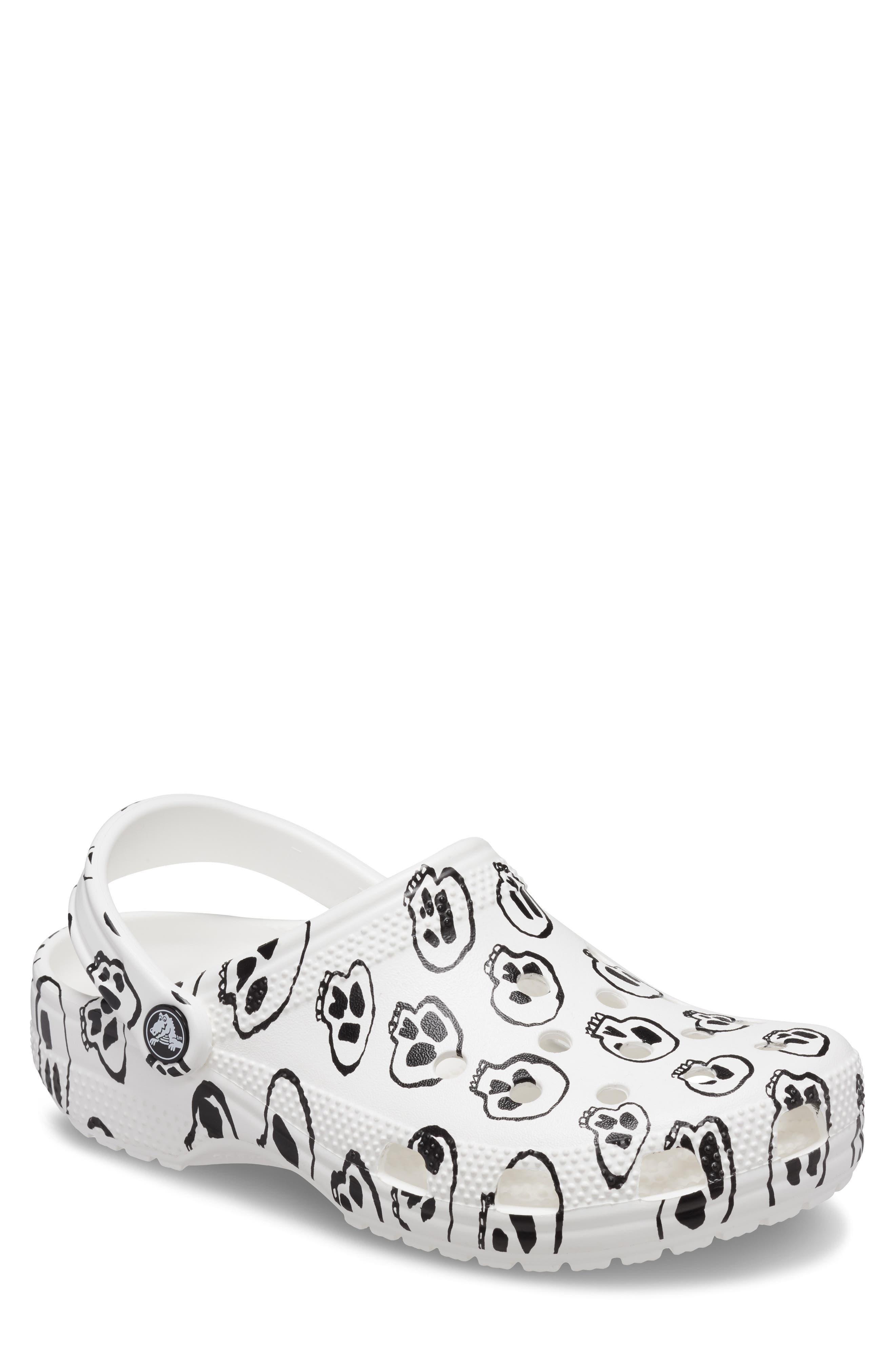 Crocs™ Classic Skull Print Clog in White | Lyst