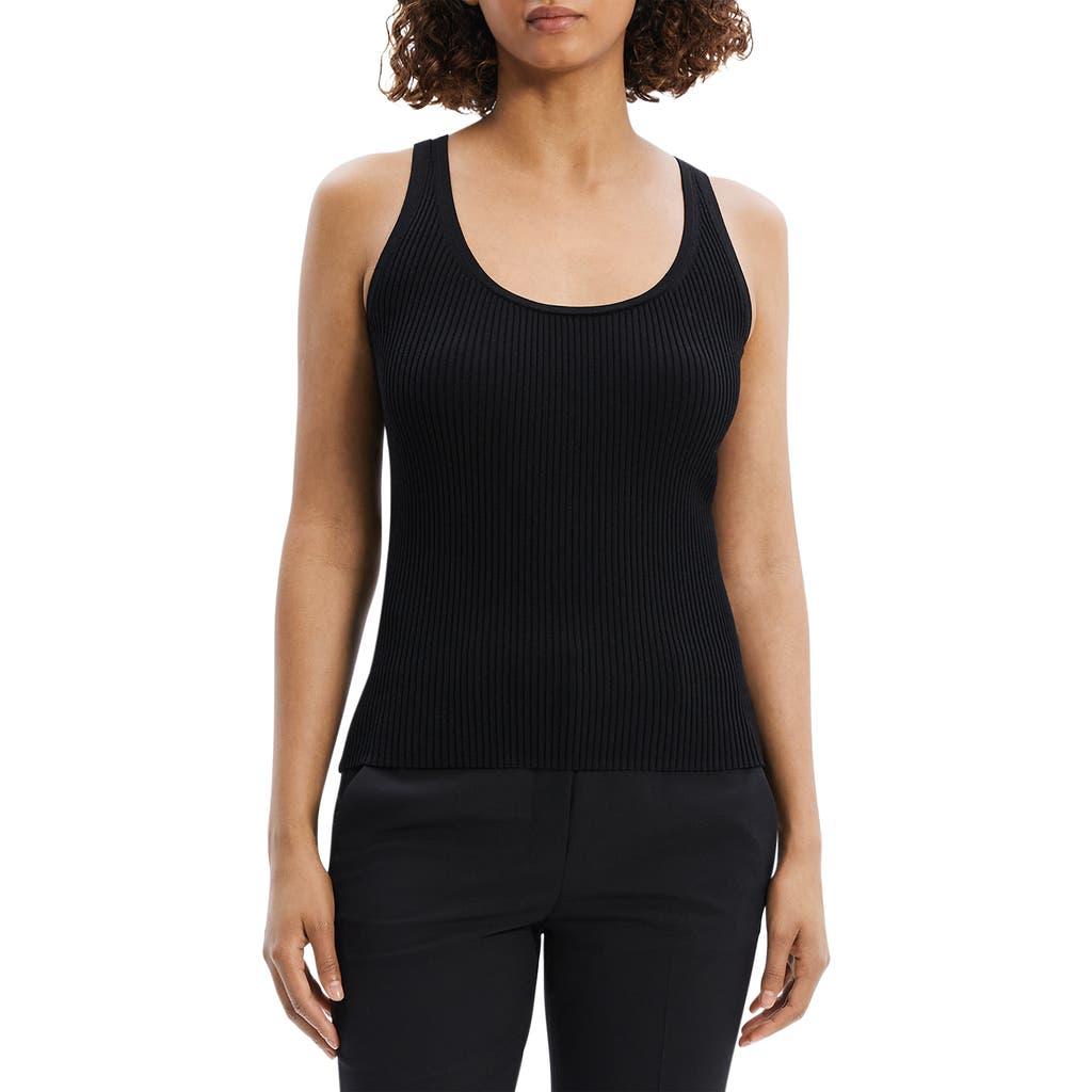 Theory Compact Rib Tank in Black | Lyst