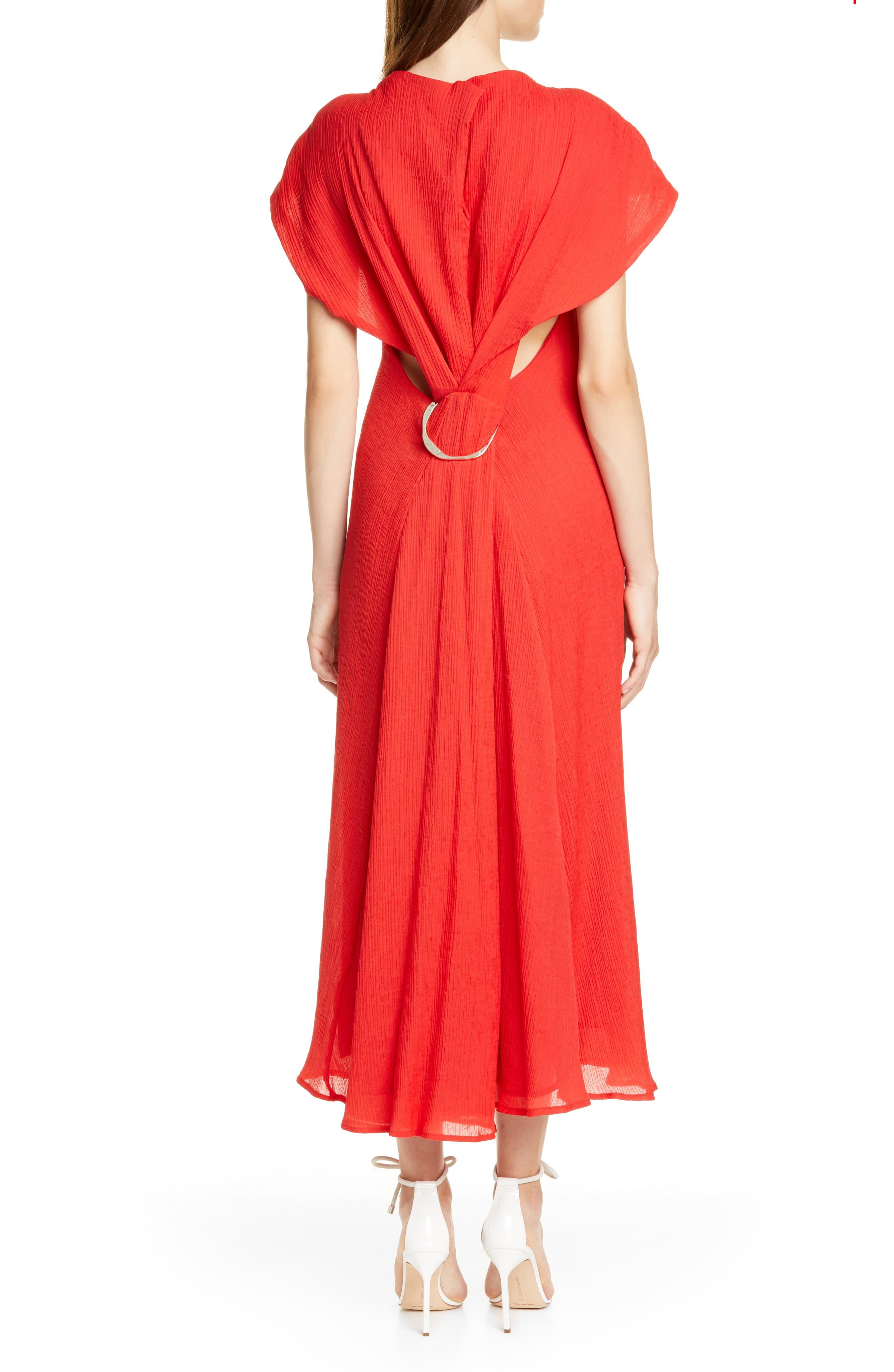 Cult Gaia Artemisia Cape Back Midi Dress in Ruby (Red) - Lyst