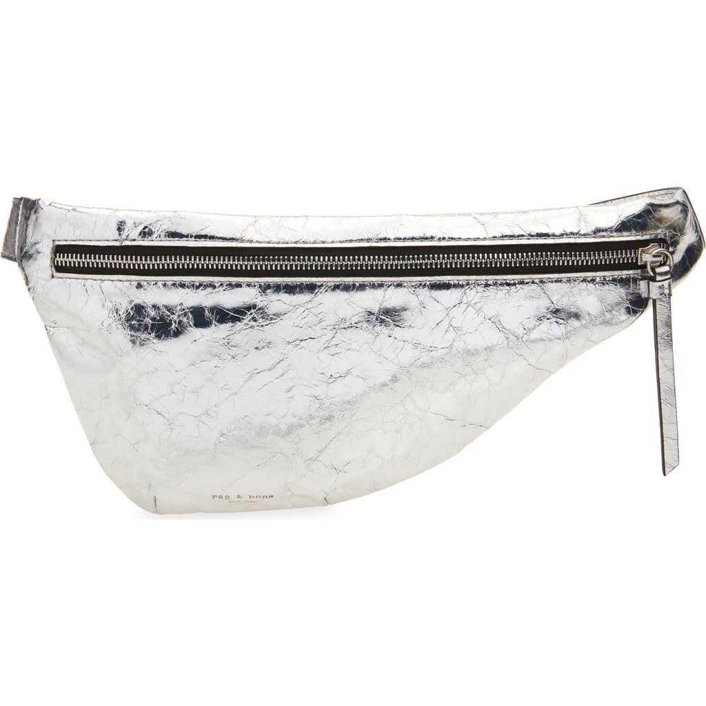 Rag & Bone Mini Petra Metallic Leather Sling Bag in White | Lyst