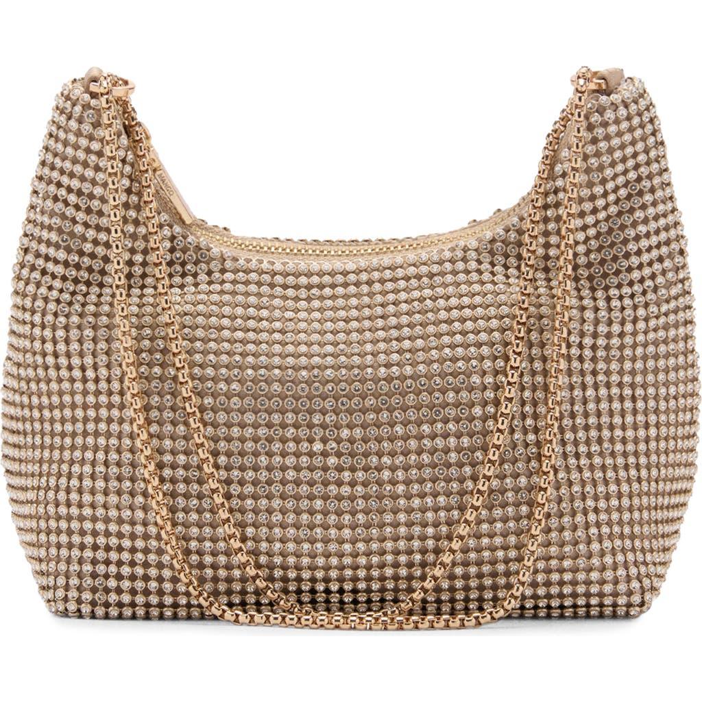 Mango Crystal Mesh Chain Strap Shoulder Bag in Natural | Lyst