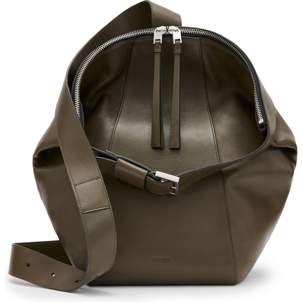 AllSaints Anouck Leather Sling Backpack in Green | Lyst