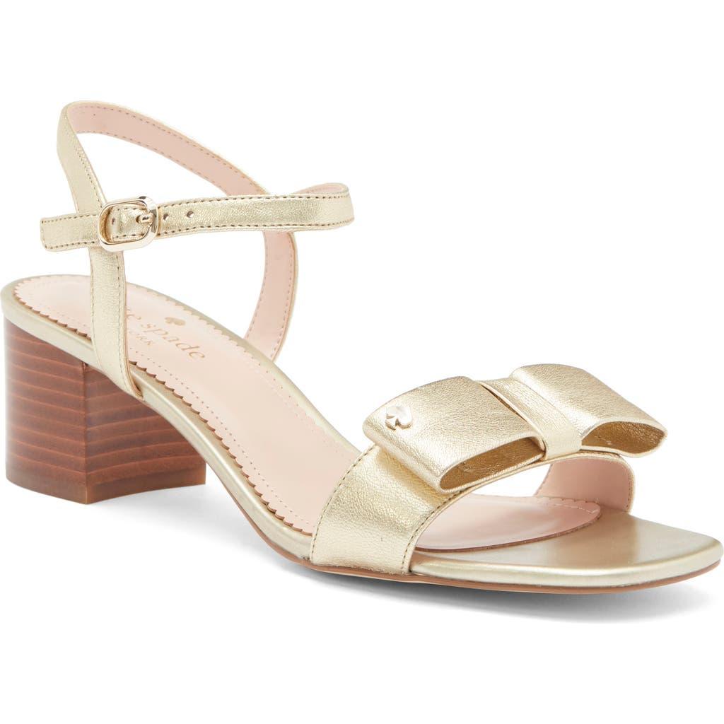 Kate Spade Cindy Bow Sandal in Metallic | Lyst