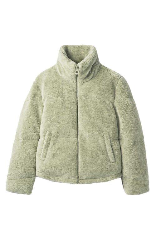 Noize Kamala Faux Shearling Coat in Green | Lyst
